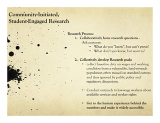 The Spectrum of Community-Based Action Research | PPT