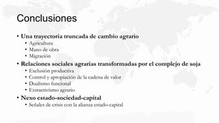 Extractivismo agrario. Dinámicas de poder, acumulación y exclusión en ...