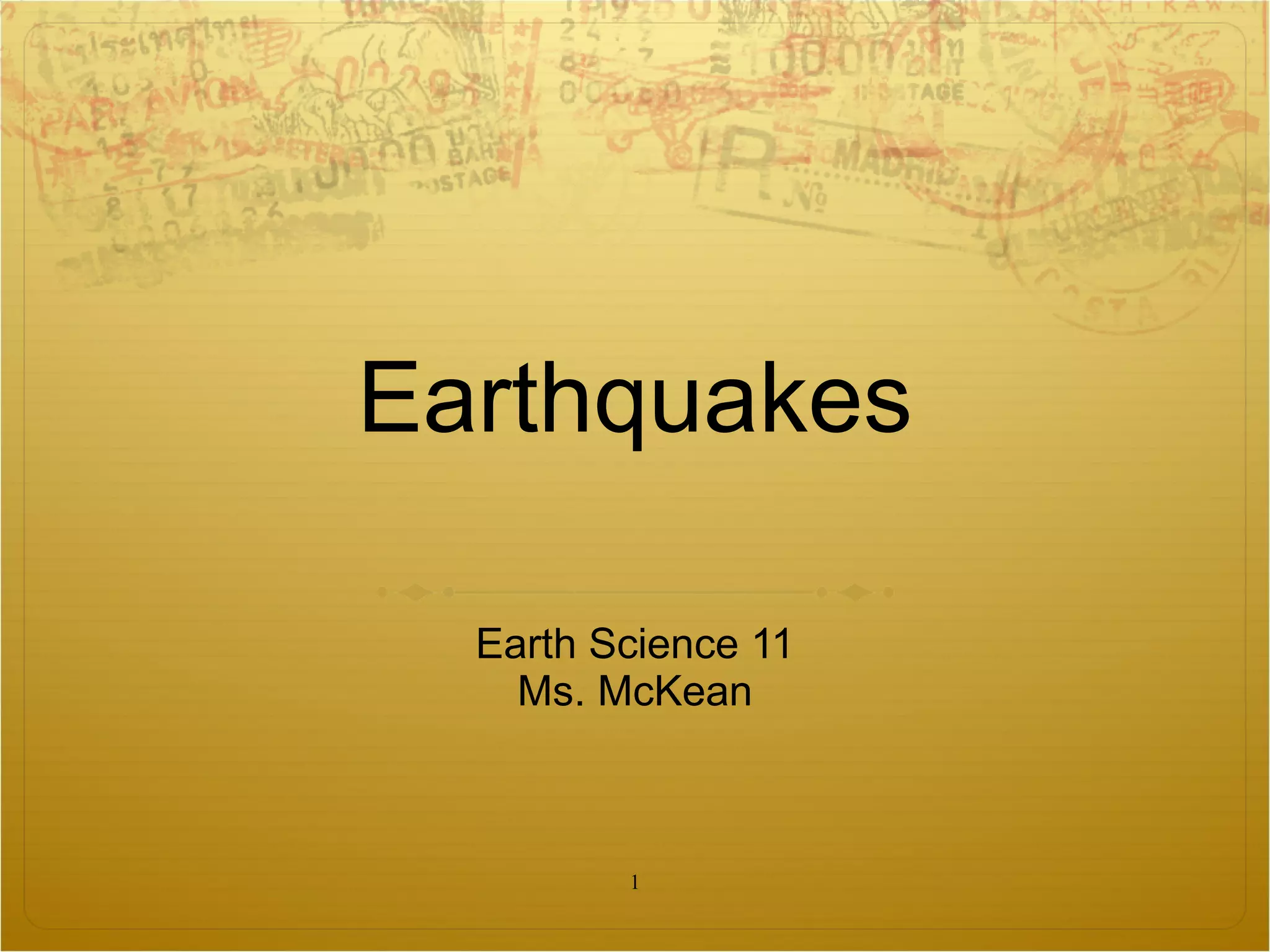 Earthquake Lesson | PPT