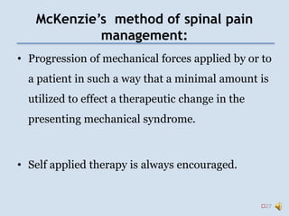 McKenzie approach July 12.power point presentation | PPTX