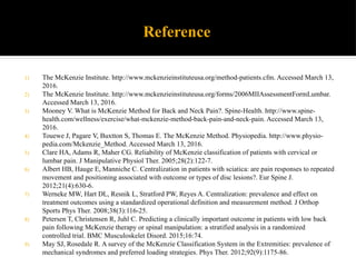 Mckenzie concept manual therapy in physiotherapy | PPTX