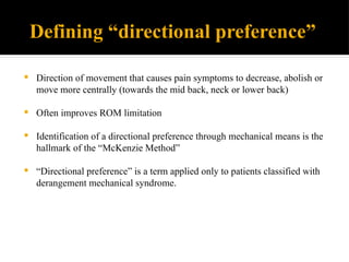 Mckenzie concept manual therapy in physiotherapy | PPTX