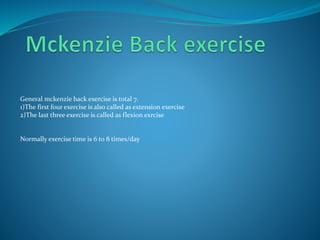 Mckenzie exercise | PPTX