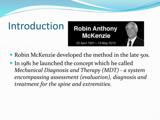 Mckenzie exercise | PPTX