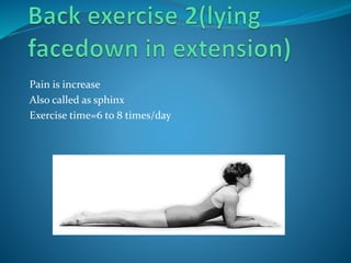 Mckenzie Low Back Exercises