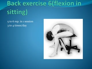 Mckenzie Low Back Exercises