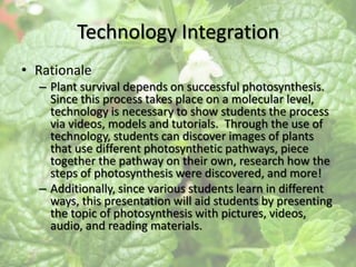 Photosynthesis Technology Module Performance Task | PPTX