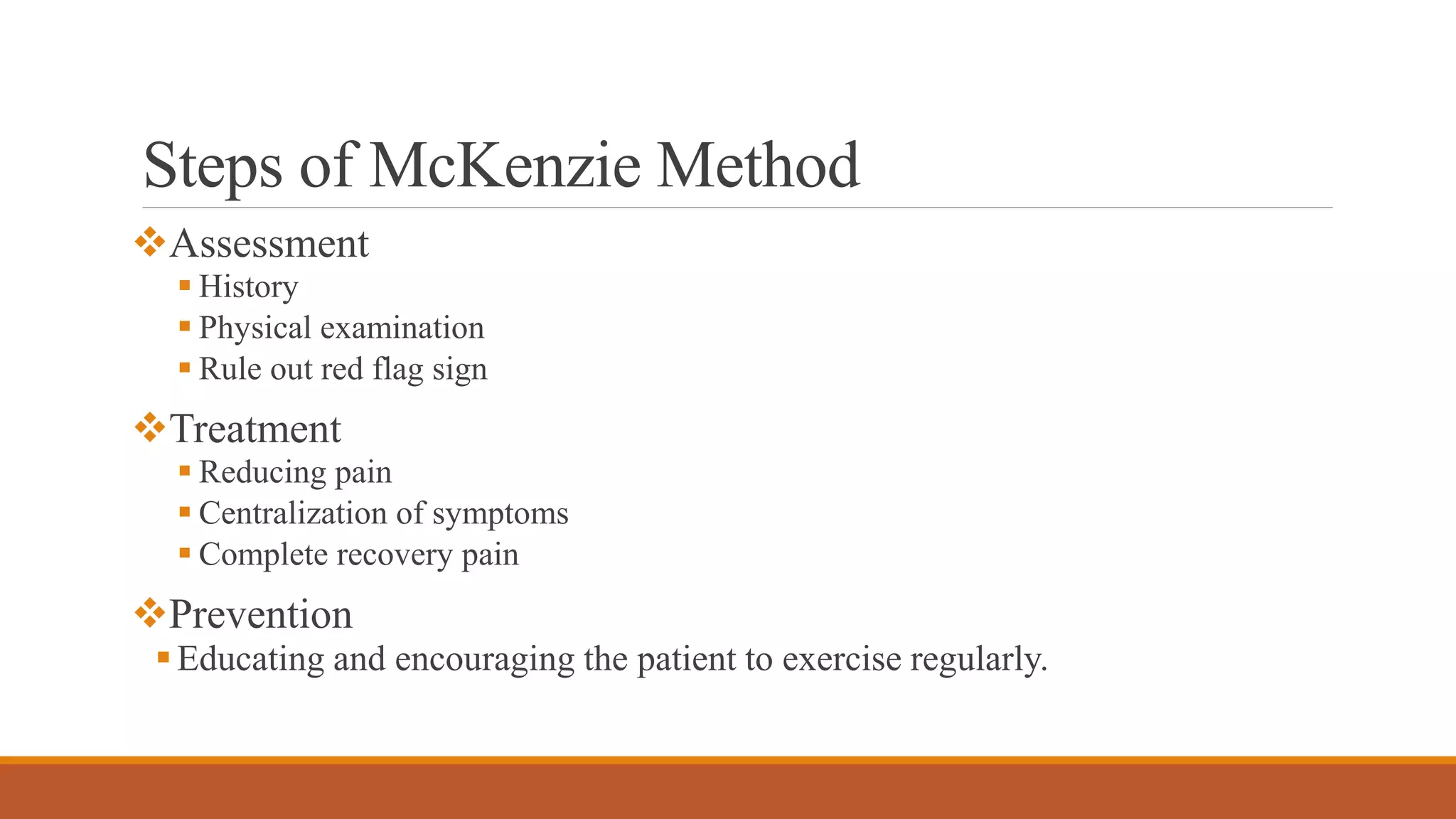 Mc kenzie method | PPTX