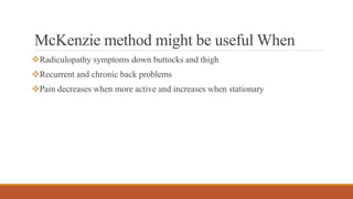 Mc kenzie method | PPTX