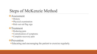 Mc kenzie method | PPTX