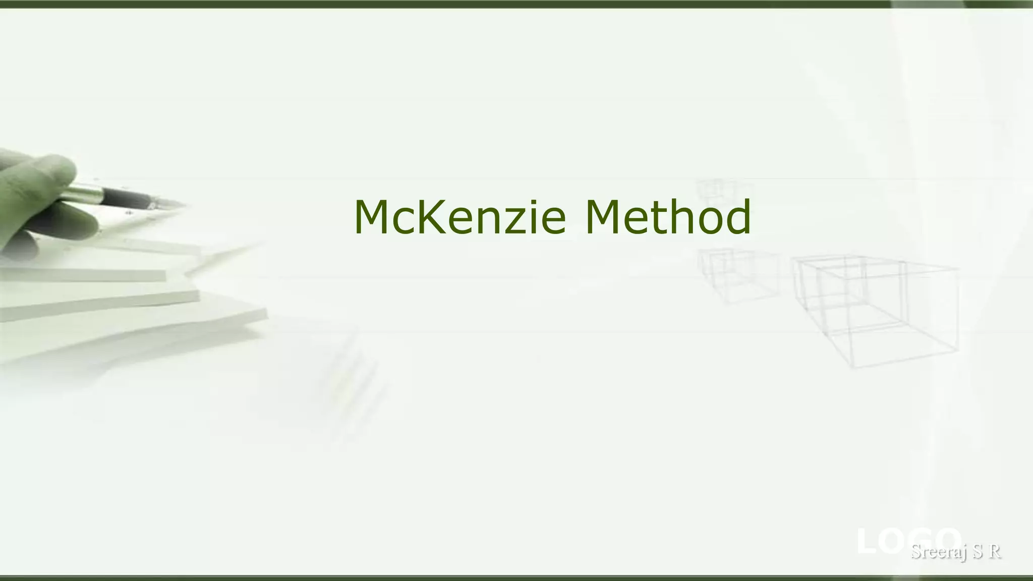 Mc Kenzie Method (MDT) | PPTX