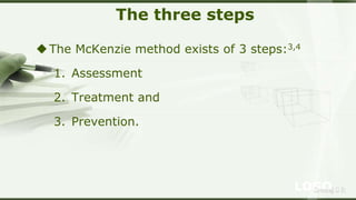 Mc Kenzie Method (MDT) | PPTX