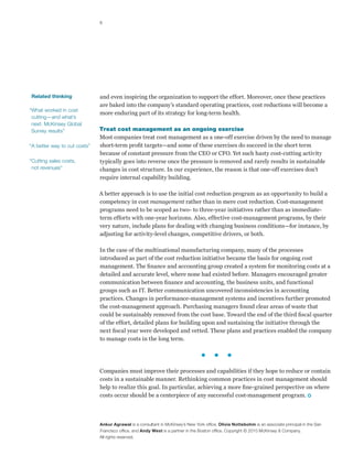 5 ways CFOs can make cost cuts stick | PDF