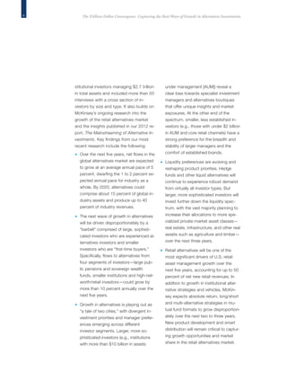 Mckinsey company - Capturing the next wave of growth in alternative ...