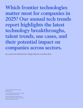 Mckinsey Technology Outlook, 13 Trends rends | PDF