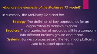 Mckinsey 7s model | PPTX