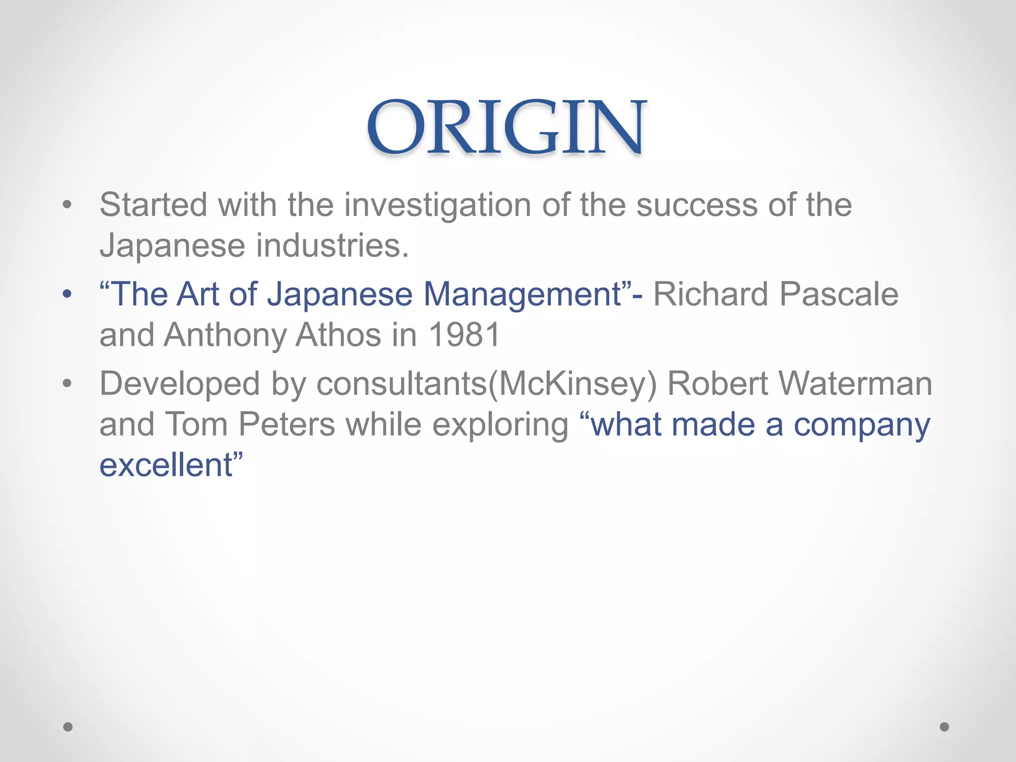 Mc kinsey 7s model and change managment | PPTX | Business ...