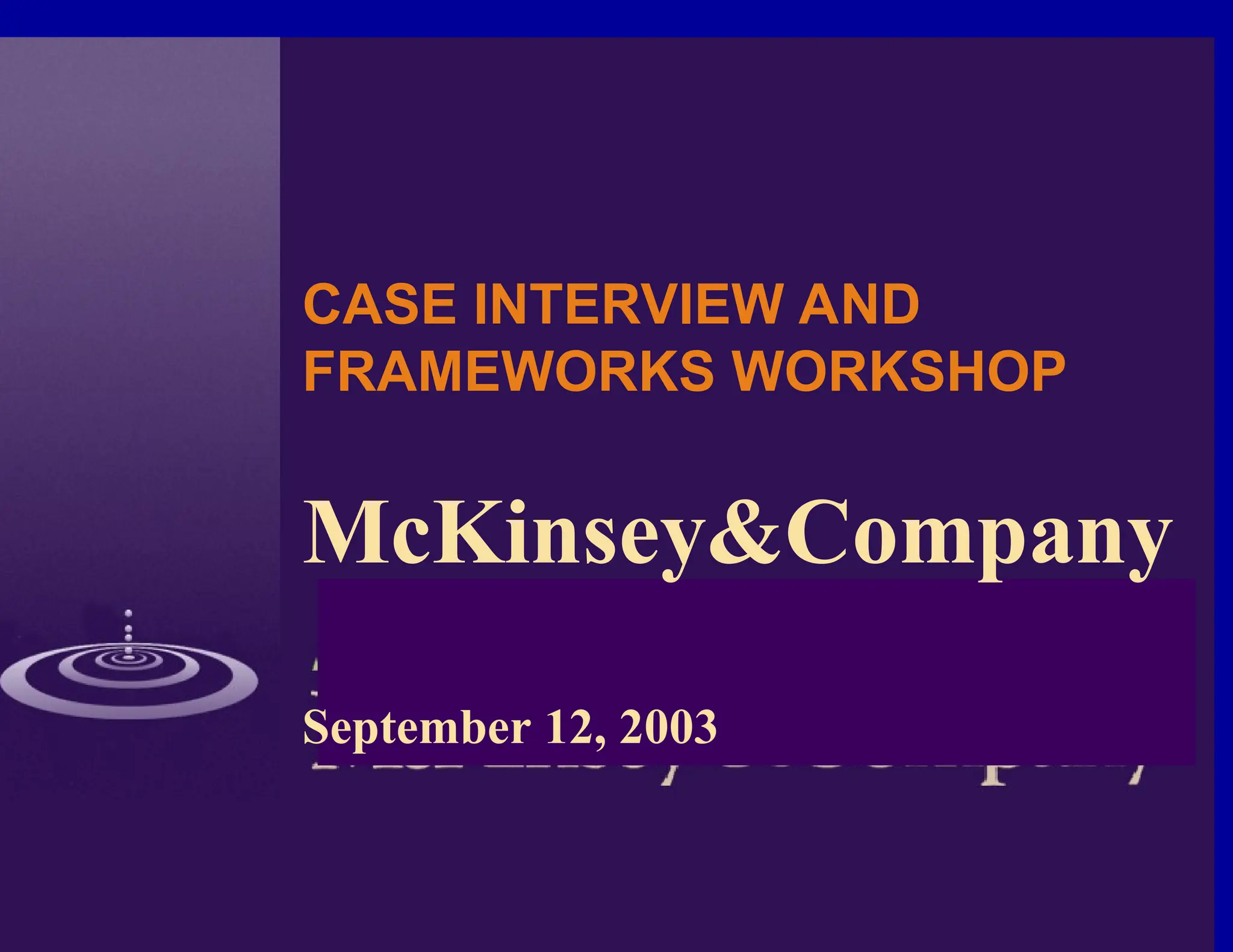 PResentation for preparation of case interview | PPT