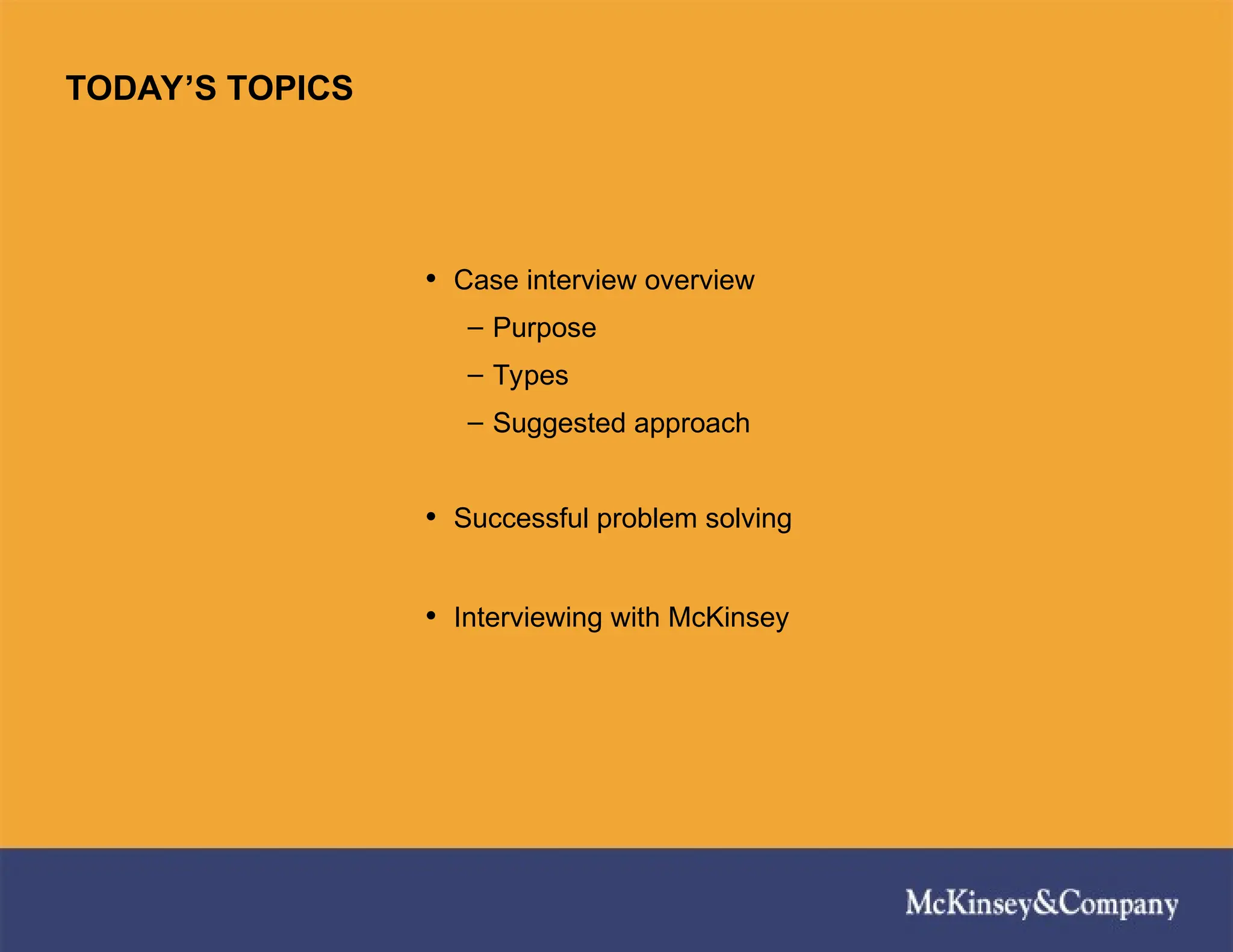 PResentation for preparation of case interview | PPT