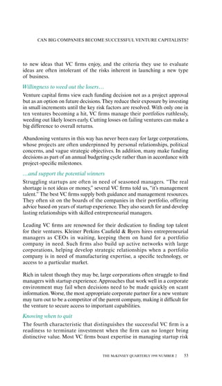 Can Big Companies Become Successful Venture Capitalists | PDF