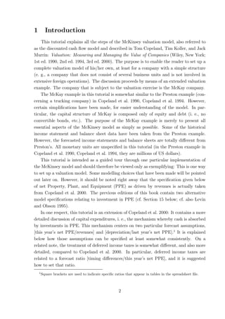 Mckinsey tutorial on valuations | PDF