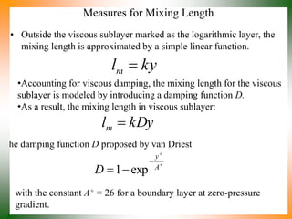 modeling of turbulent flows : prandtl mixing length theory | PPT