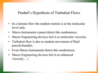modeling of turbulent flows : prandtl mixing length theory | PPT
