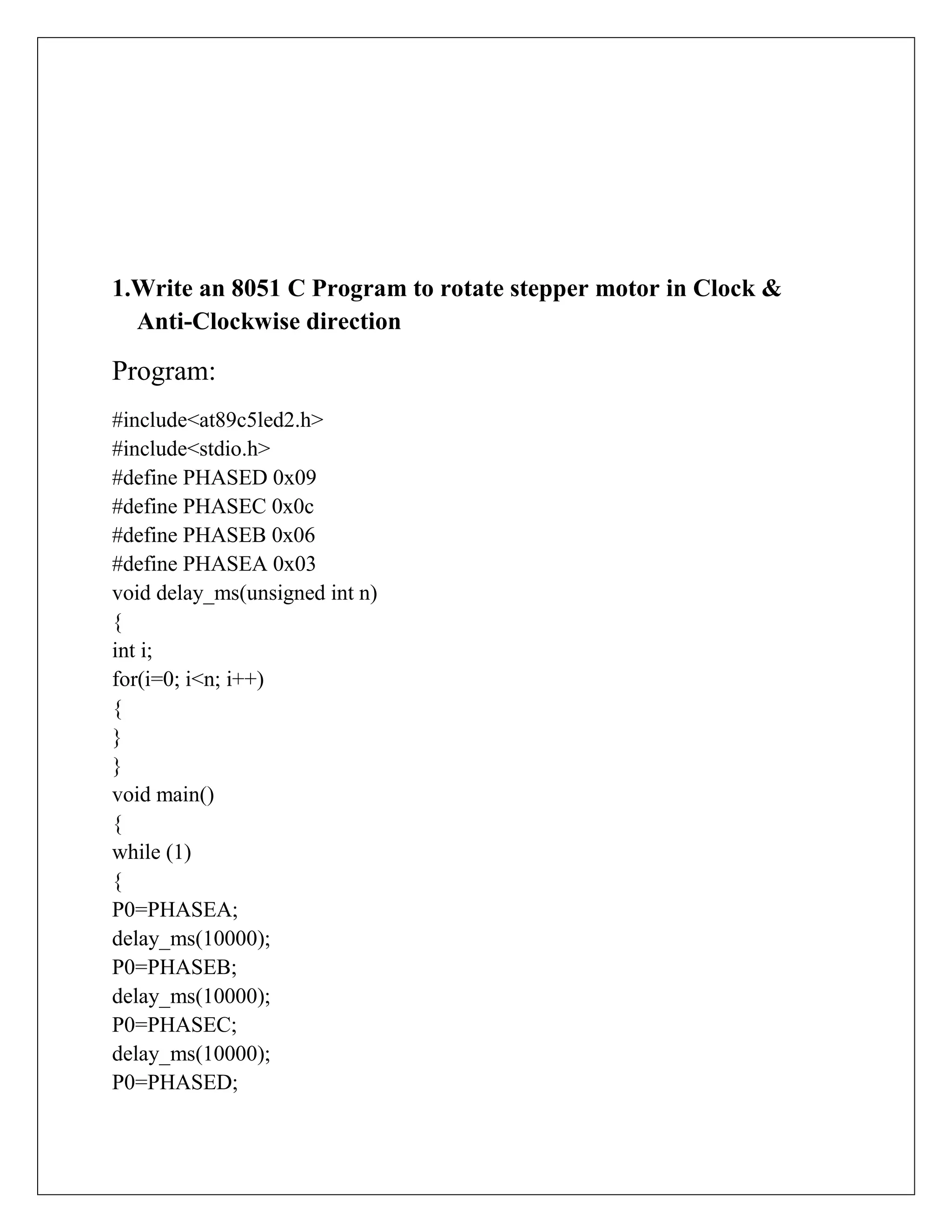 Microcontroller lab manual 2022 scheme vtu | DOCX