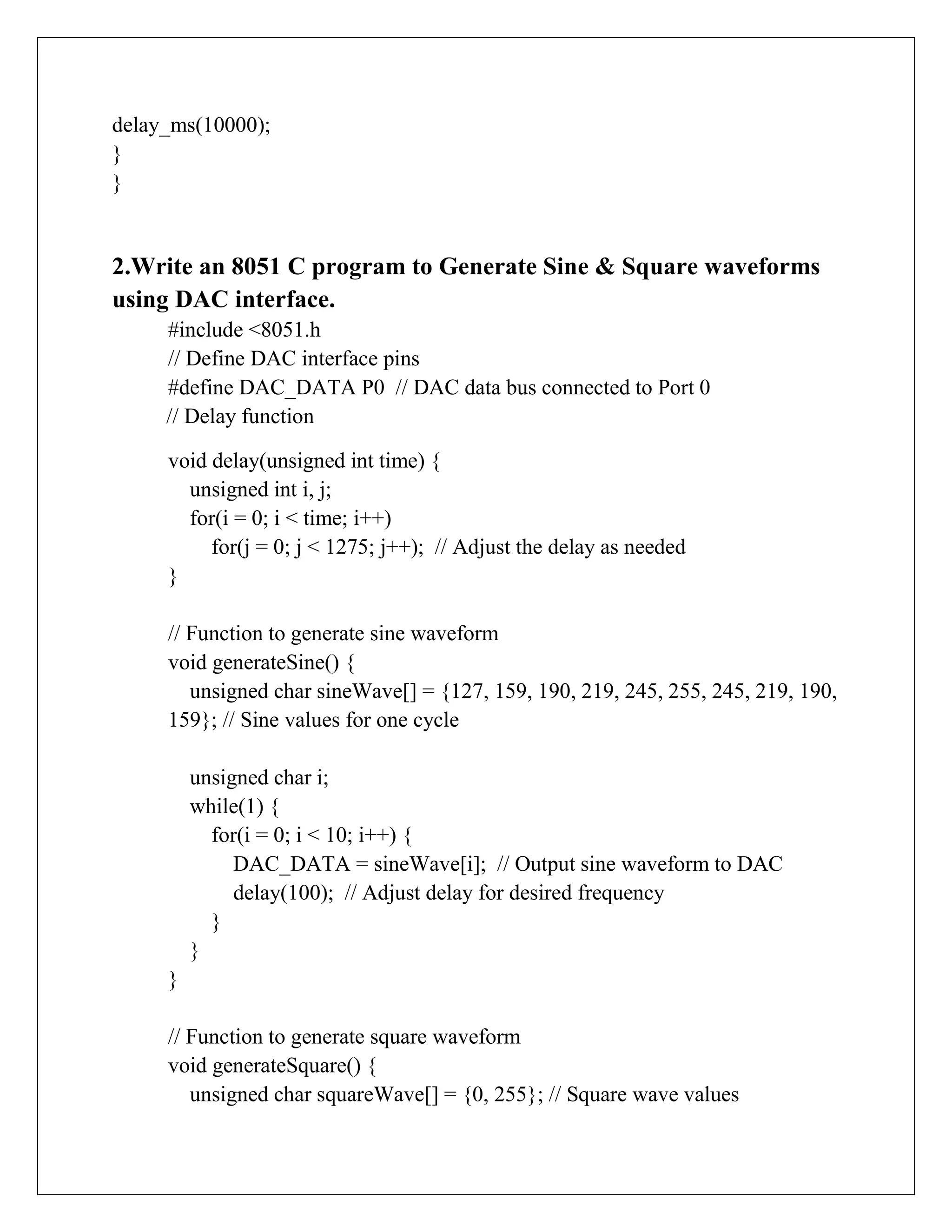Microcontroller lab manual 2022 scheme vtu | DOCX