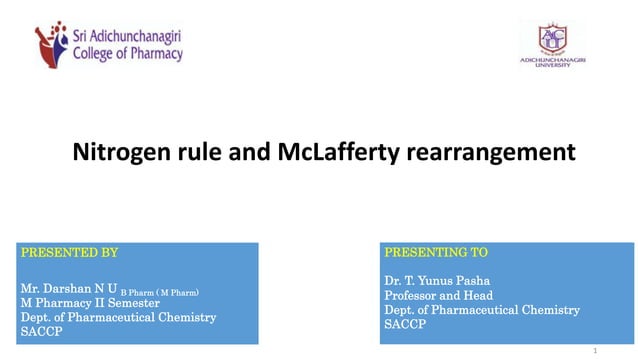 McLaffertey rearrangement. | PPTX | Chemistry | Science