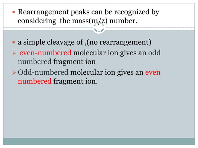 Mc lafferty rearrangement | PPTX | Chemistry | Science