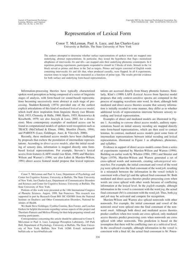 Mclennan luce charlesluce | PDF