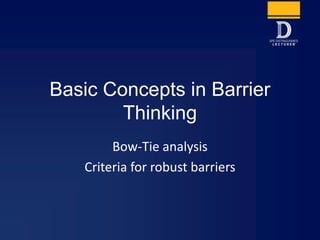 Human Factors in Barrier Thinking | PPT