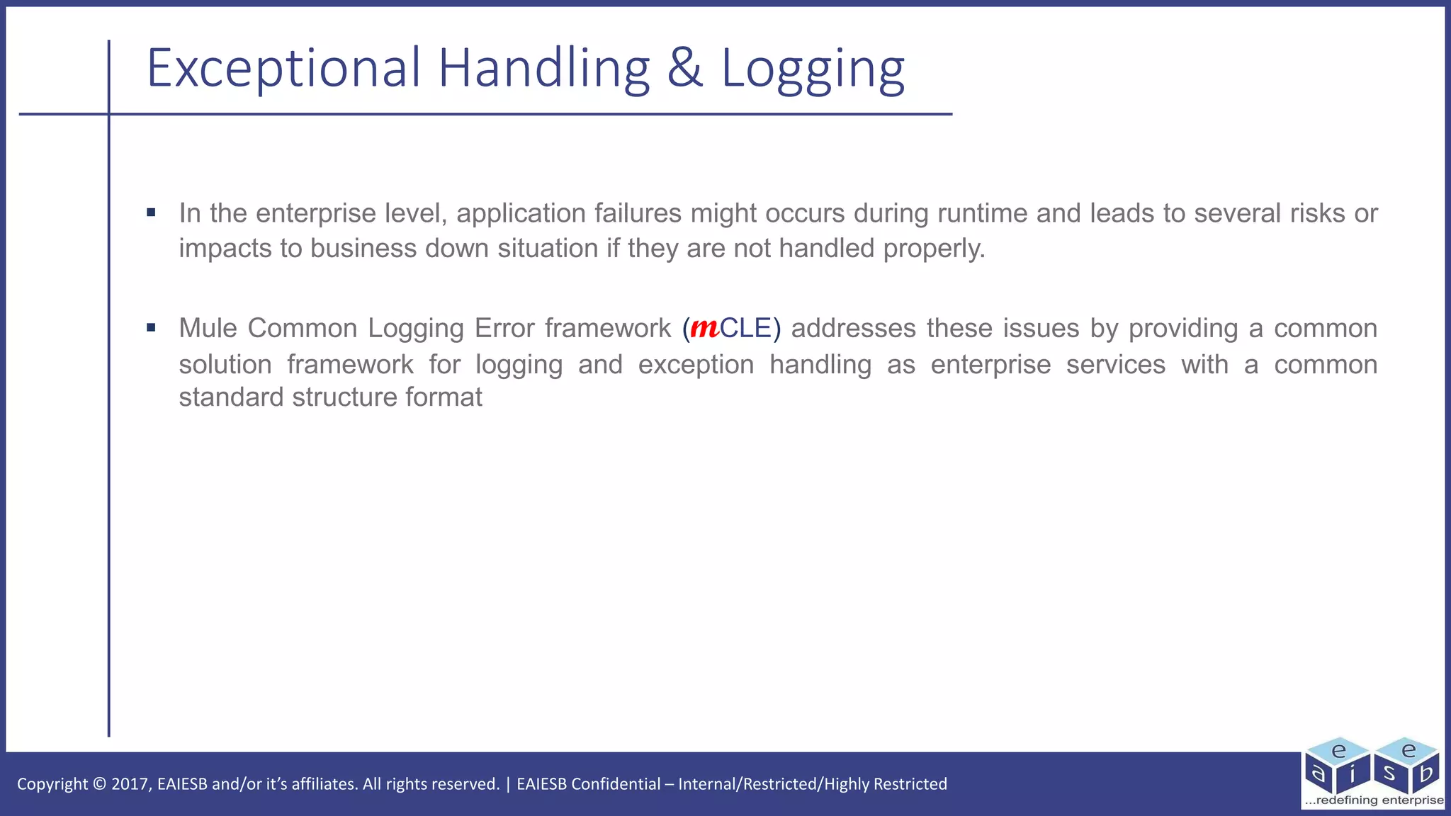 Mule Common Logging & Error Handling Framework | PDF