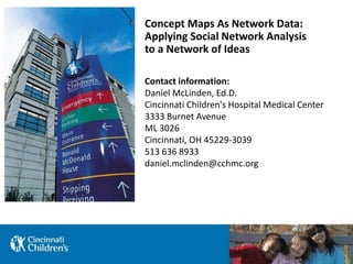 Concept Maps As Network Data: Applying Social Network Analysis to a ...