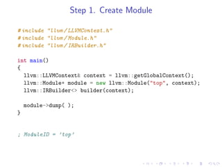 Part II: LLVM Intermediate Representation | PDF