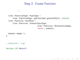Part II: LLVM Intermediate Representation | PDF