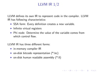 Part II: LLVM Intermediate Representation | PDF