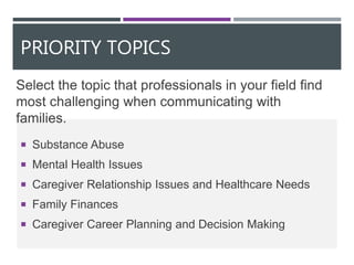 Listening Session: Working Together in Addressing Sensitive Topics | PPTX