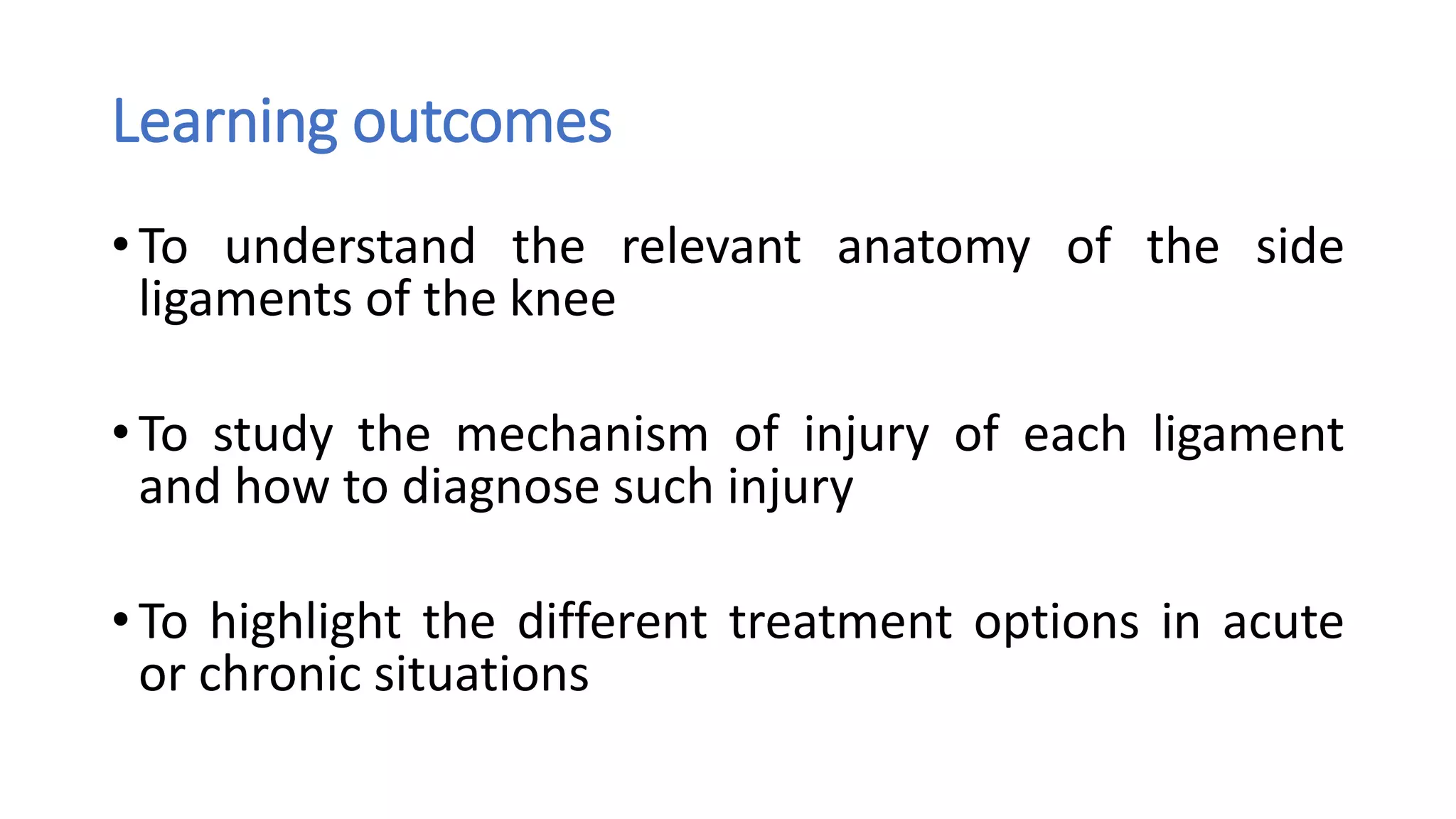 MCL,LCL & ALL injuries of the knee | PDF