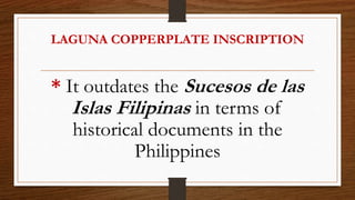 The Laguna Copperplate Inscription | PPTX