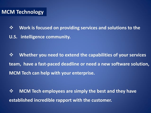 MCM Technology LLC | PPT
