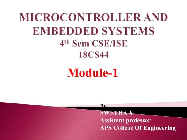 Microcontroller(18CS44) module 1 | PPTX