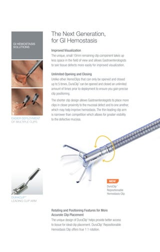 DuraClip™ Repositionable Hemostasis Clip | PDF