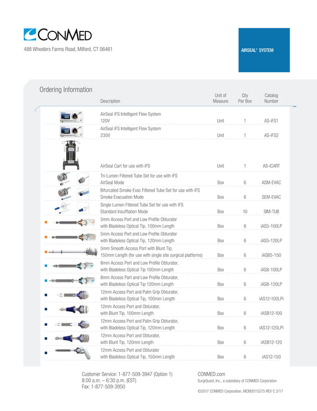 AirSeal® System from CONMED | PDF | First Aid | Injuries