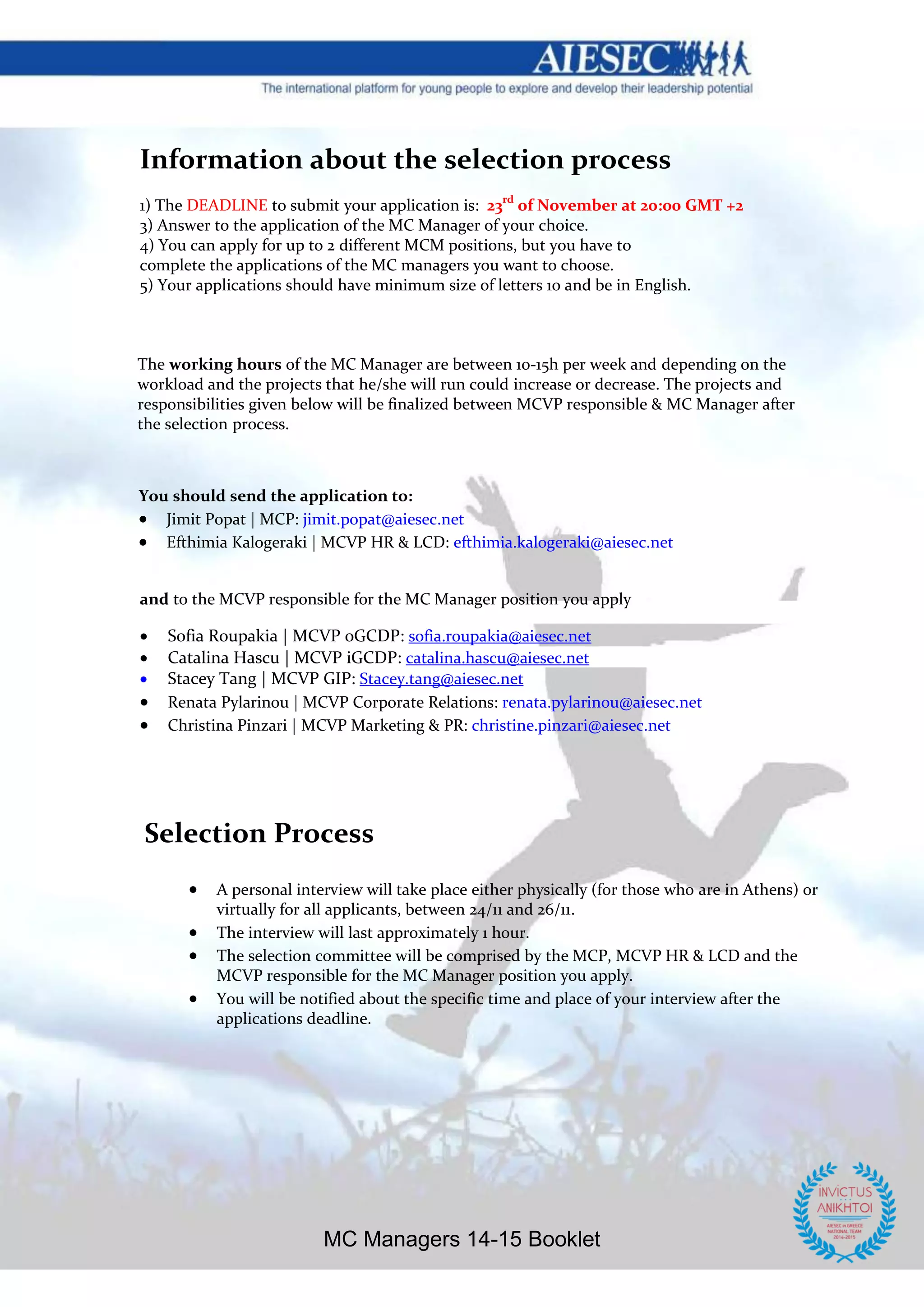 MC managers 14 15 booklet | PDF