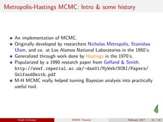 Metropolis-Hastings MCMC Short Tutorial | PDF