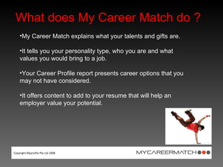 Career Match Presentation | PPT | Resume Writing and Advice | Job Search