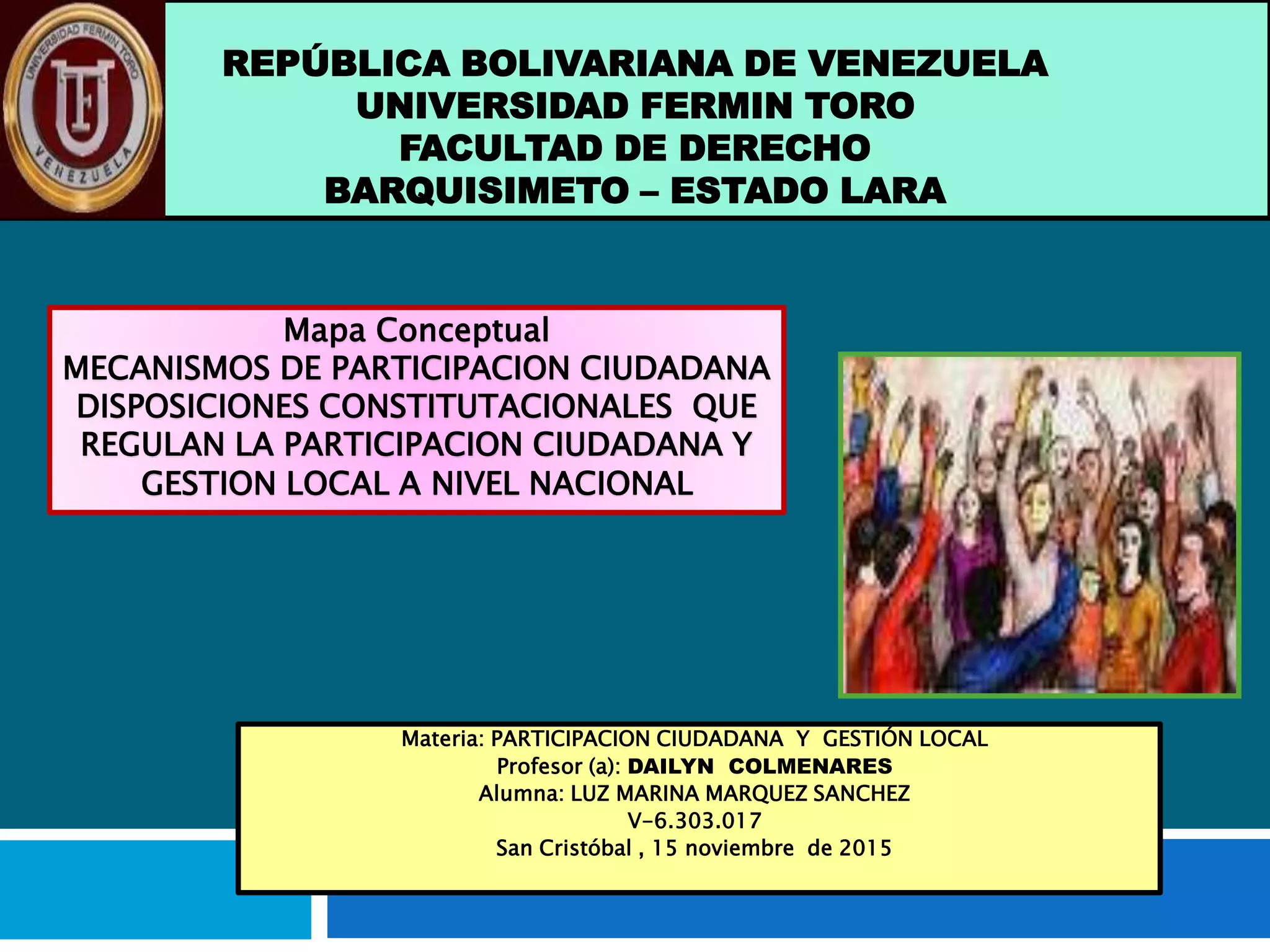 Mecanismos De Participacion Ciudadana Ppt