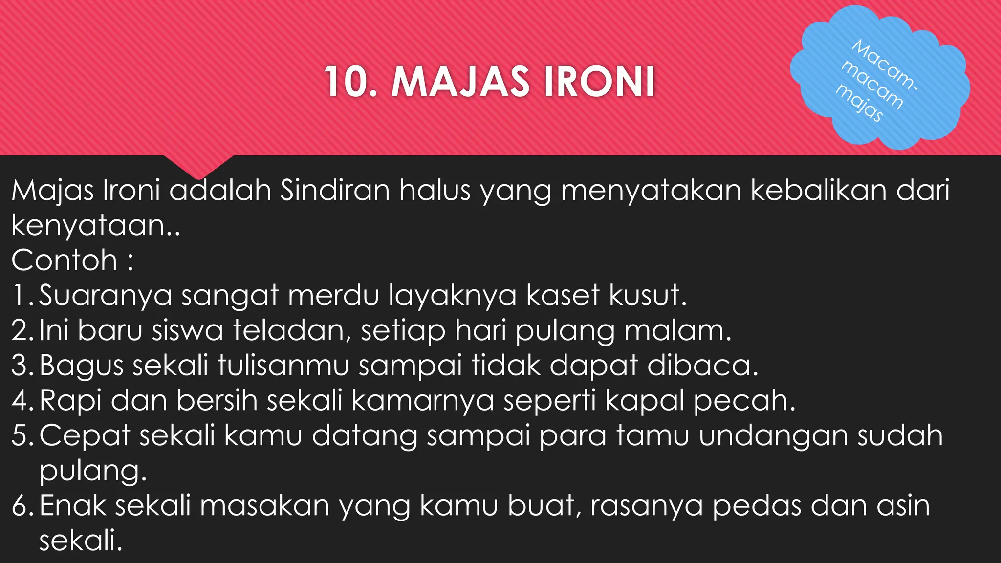 jenis-jenis majas perbandingan, penegasan, dan sindiran | PPTX